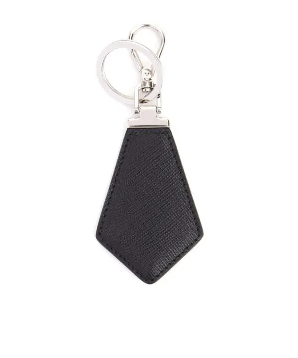 Prada Logo Plaque Keychain