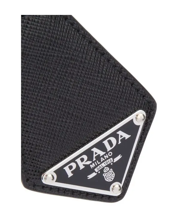 Prada Logo Plaque Keychain