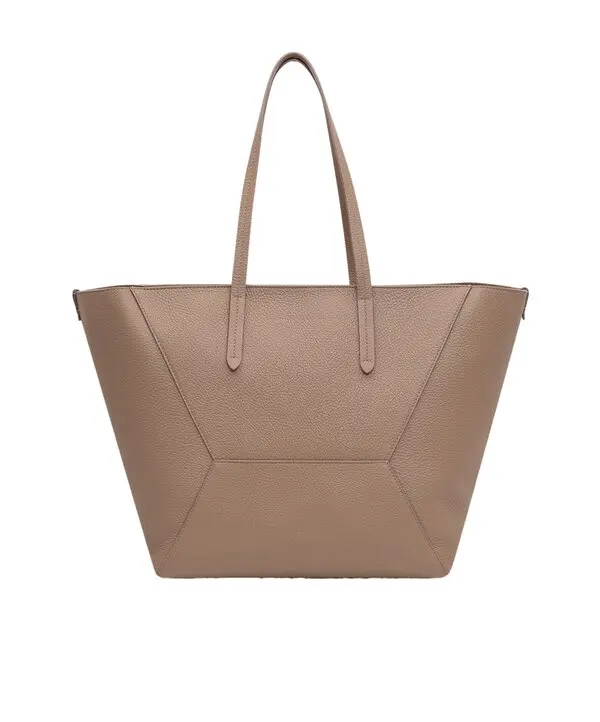 Brunello Cucinelli Stitch Detailed Tote Bag - Brown