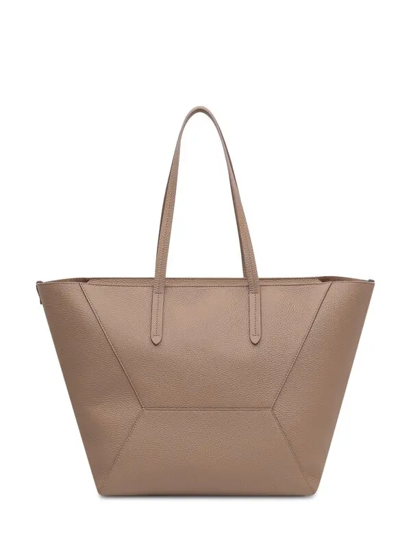 Brunello Cucinelli Stitch Detailed Tote Bag - Brown