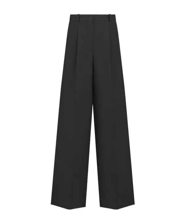 Dior Flared Pants With Ruched Detailing - Black