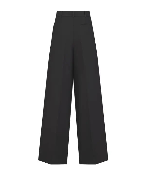 Dior Flared Pants With Ruched Detailing - Black