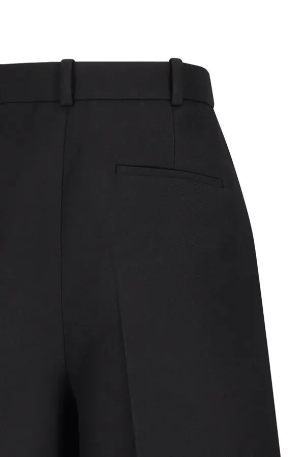 Dior Flared Pants With Ruched Detailing - Black