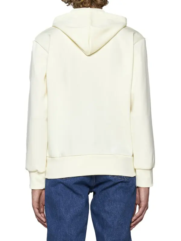 Play Comme Des Garcon Heart Logo Zip-up Hoodie - White