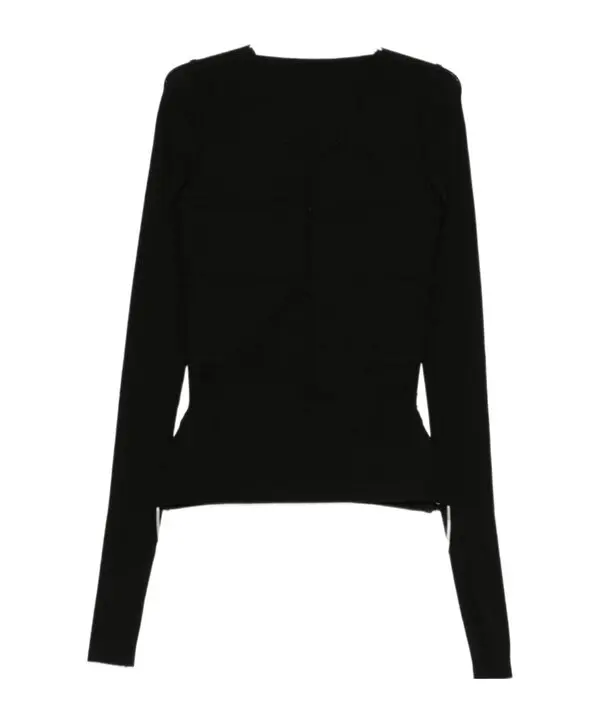 Rick Owens Fitted Panelled Long Sleeve Top - Black