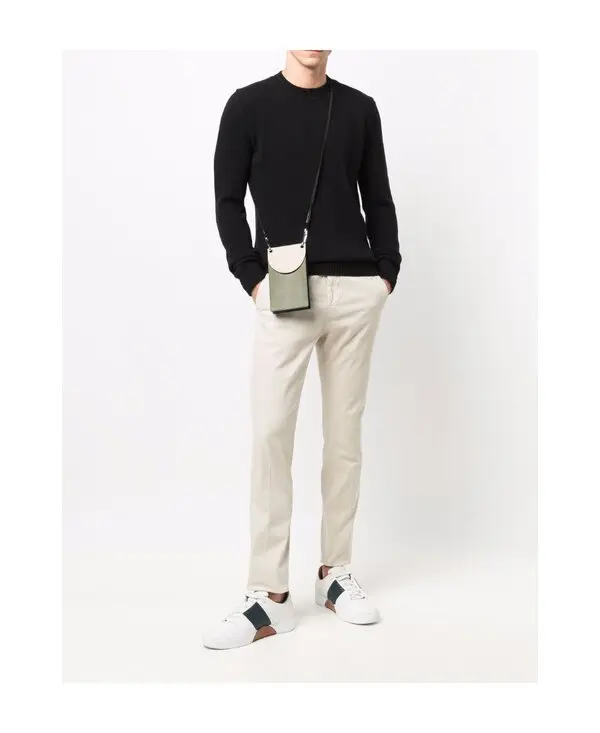 DONDUP Mid Rise Slim Fit Trousers - White