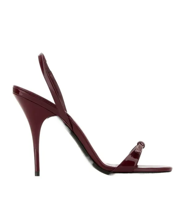 Miu Miu Buckle Detailed Slingback Sandals - Red