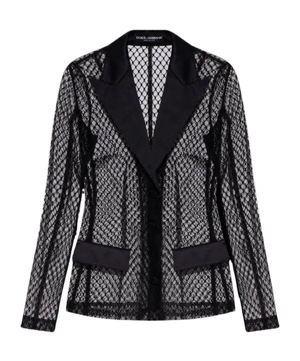 Dolce & Gabbana Single-breasted Mesh Blazer