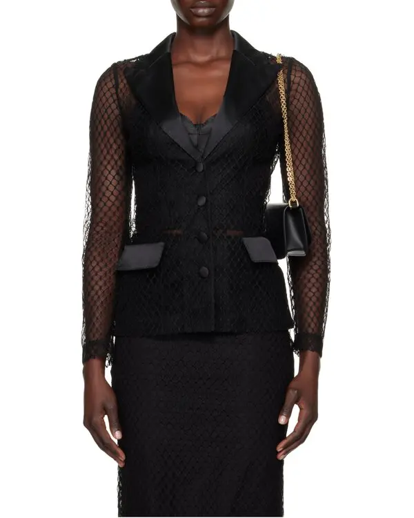 Dolce & Gabbana Single-breasted Mesh Blazer