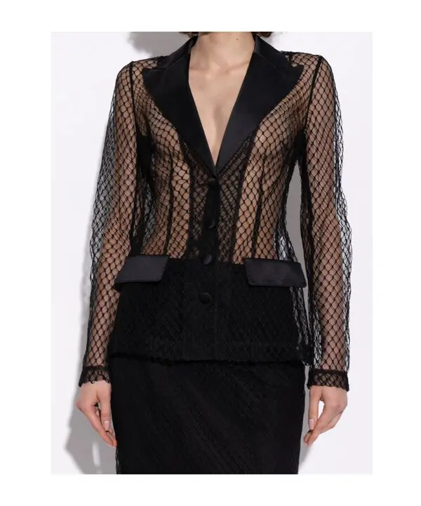 Dolce & Gabbana Single-breasted Mesh Blazer