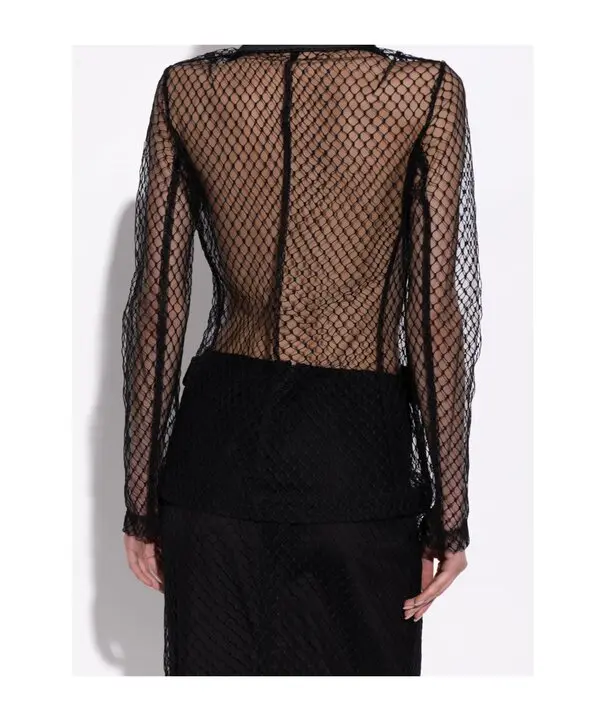 Dolce & Gabbana Single-breasted Mesh Blazer