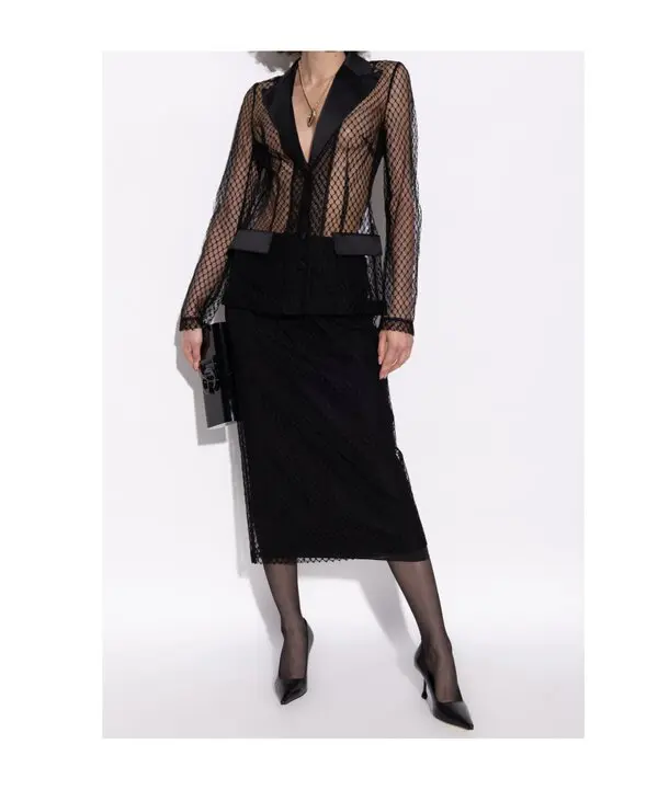 Dolce & Gabbana Single-breasted Mesh Blazer