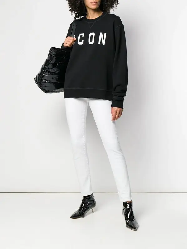 Dsquared2 Icon" Logo Crew Neck Sweater