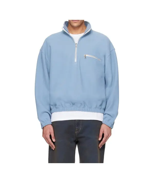RIER Half-zip Wool Sweatshirt - Blue