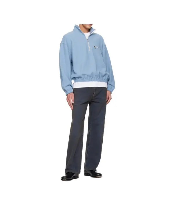 RIER Half-zip Wool Sweatshirt - Blue