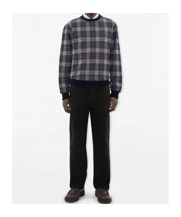 Burberry Checked Crewneck Jumper