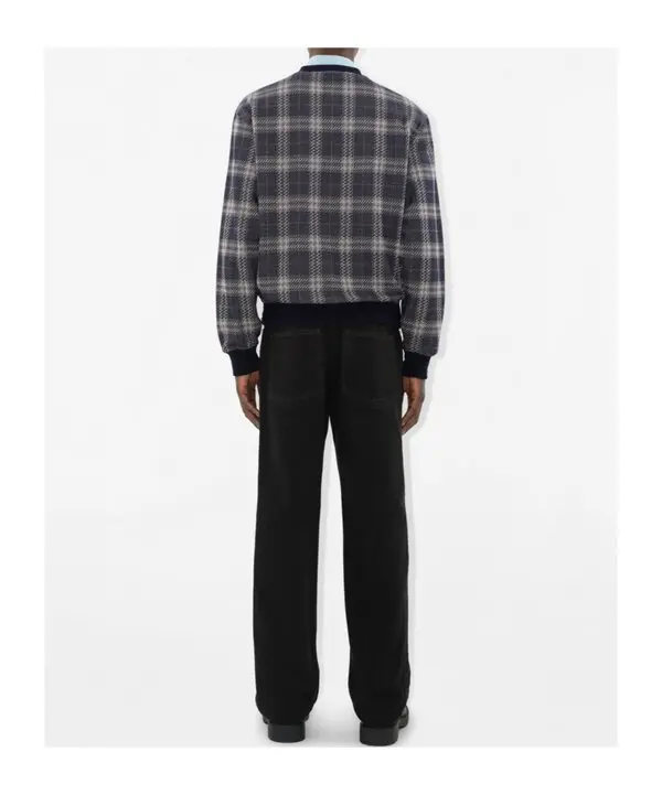 Burberry Checked Crewneck Jumper