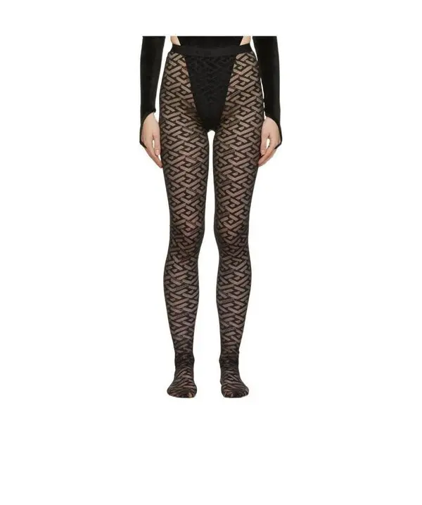Versace La Greca Tights - Black