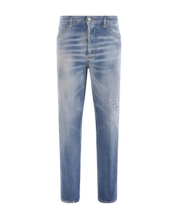 Dsquared2 Distressed Straight Leg Jeans
