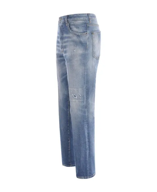 Dsquared2 Distressed Straight Leg Jeans