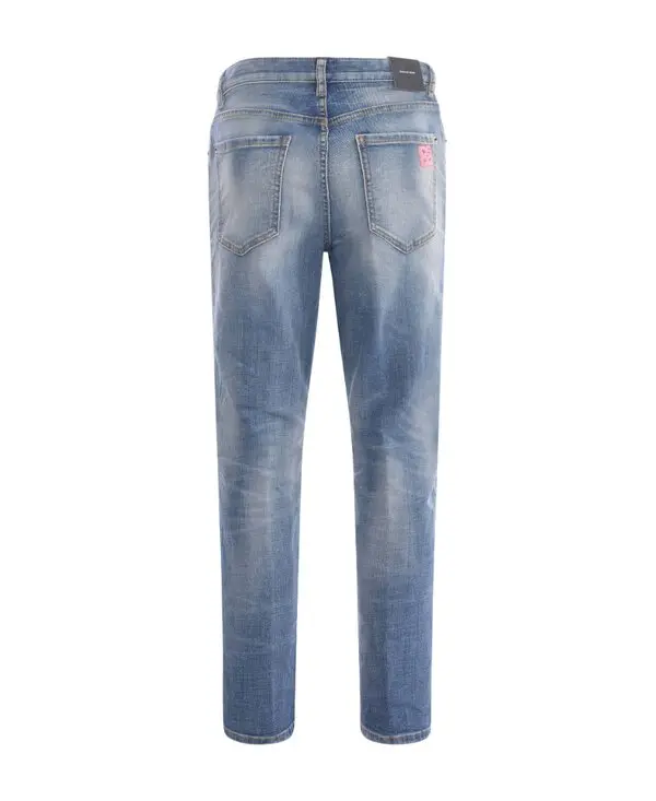Dsquared2 Distressed Straight Leg Jeans