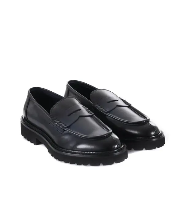 DOUCAL'S Penny Slip-on Loafers - Black