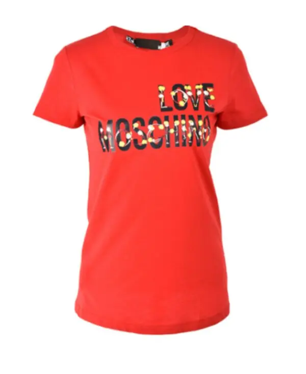 Moschino Cartoon Letter Logo T-shirt - Red