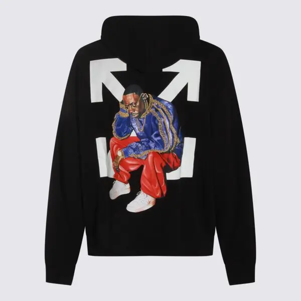 Off-White Logo Printed Drawstring Hoodie