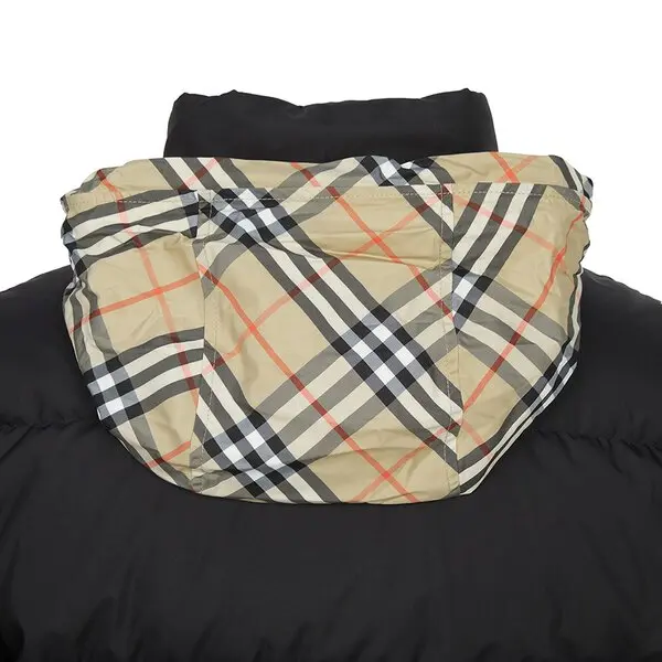 Burberry High-neck Padded Jacket With Two-way Zip Closure - Black
