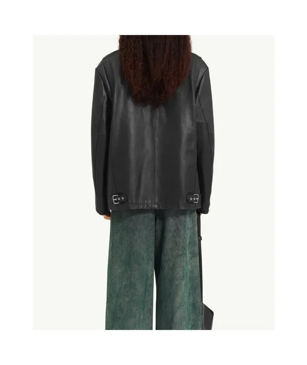 MAISON MARGIELA Leather Double-breasted Jacket