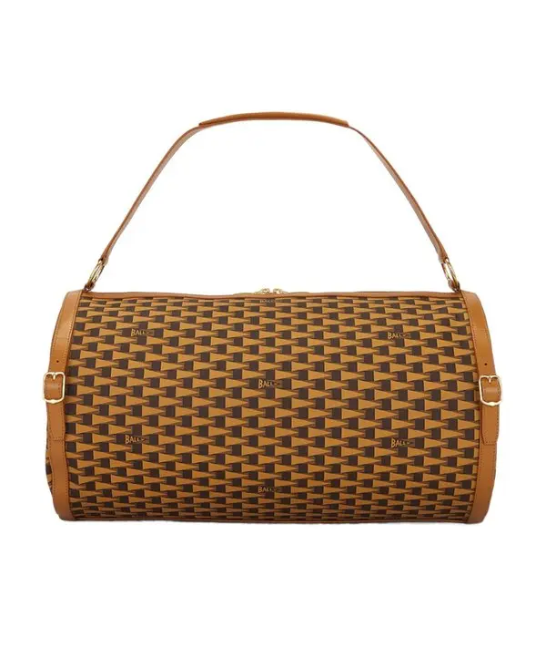 Bally Logo Print Shoulder Bag - Brown