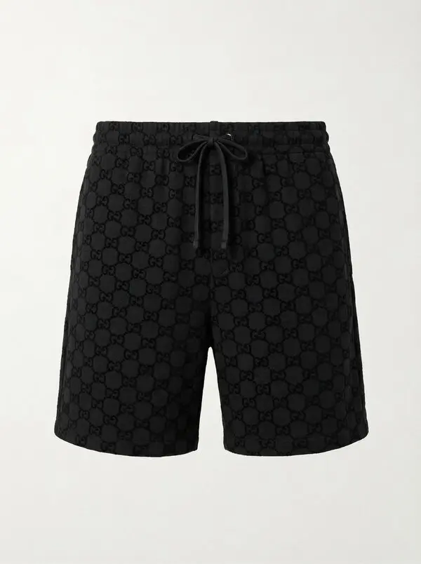 Gucci Monogram Jersey Basketball Shorts - Black