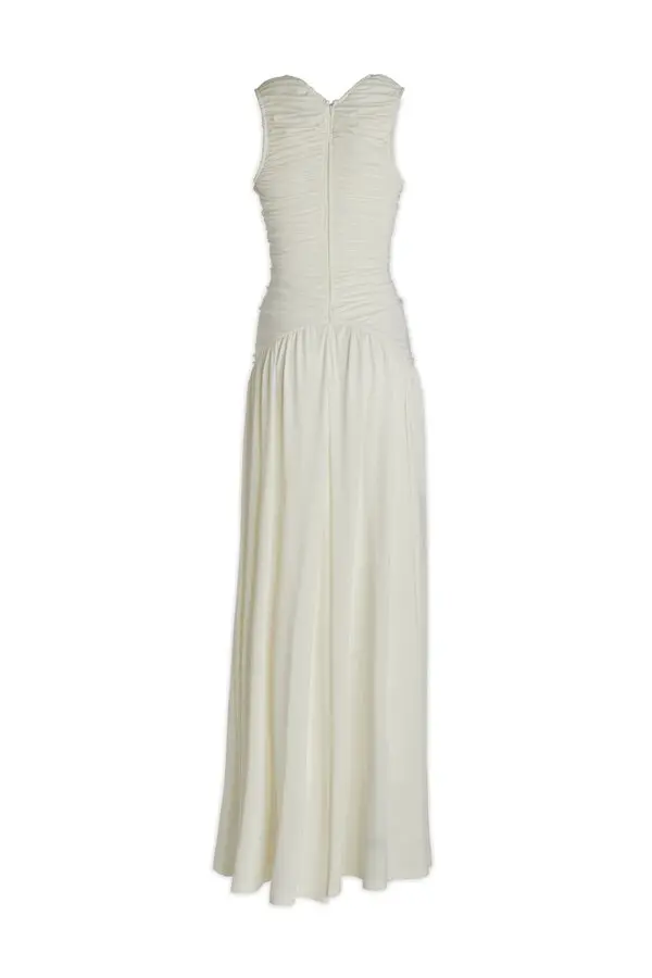 N.21 V-neck Pleated Maxi Dress