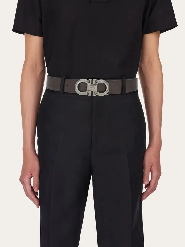 FERRAGAMO Gancini Buckle Belt - Black