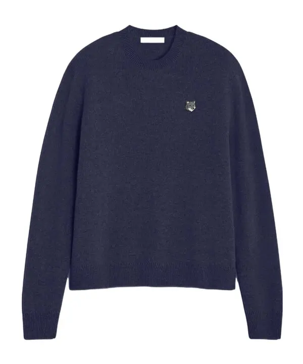 Maison Kitsuné Fox Head Jumper - Classic Navy Blue