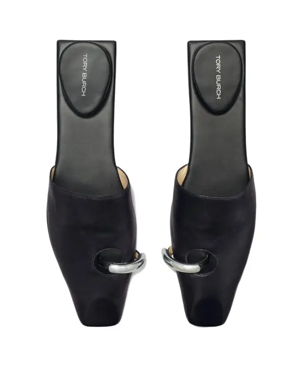 Tory Burch Leather Pierced Square-toe Loafers