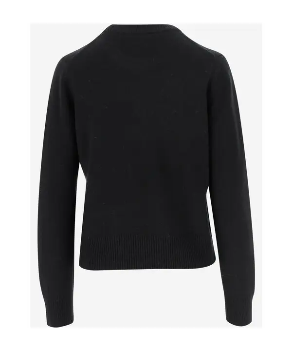Maison Kitsuné Fox Head Intarsia Regular Jumper - Black