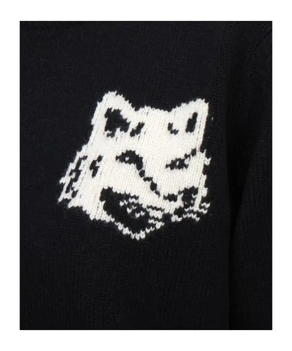Maison Kitsuné Fox Head Intarsia Regular Jumper