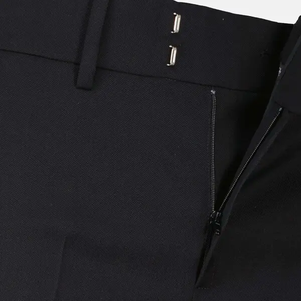 COURREGES Straight Leg Pressed Crease Pants With Embroidered Logo