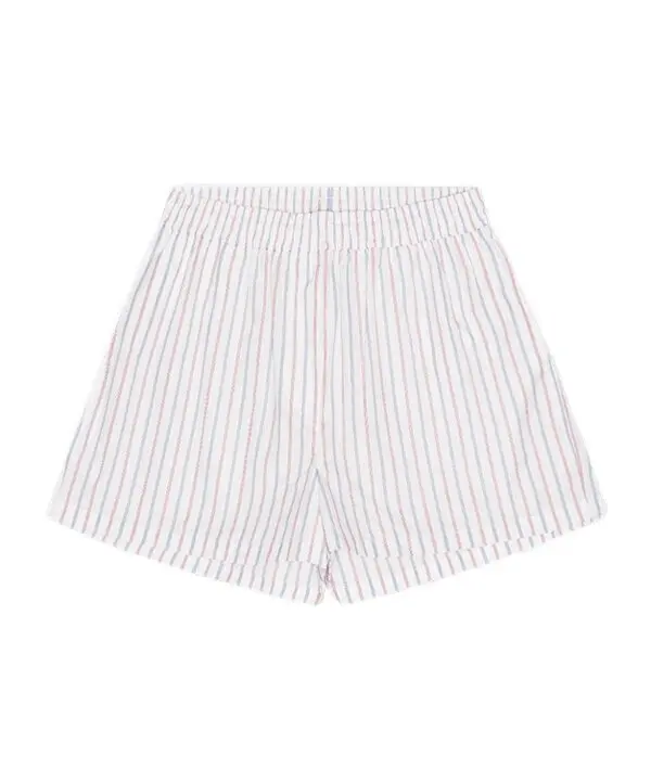 REMAIN BIRGER Christensen Striped Poplin Shorts
