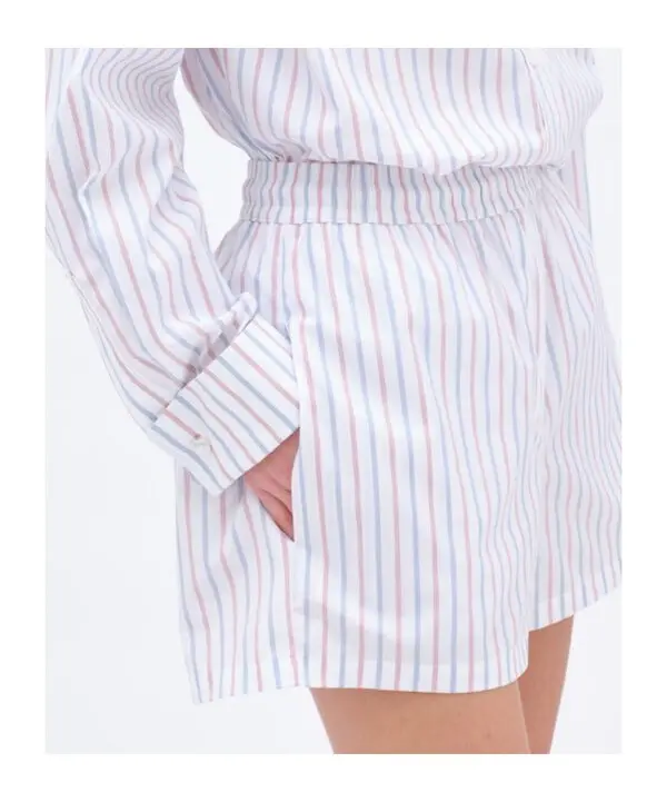 REMAIN BIRGER Christensen Striped Poplin Shorts