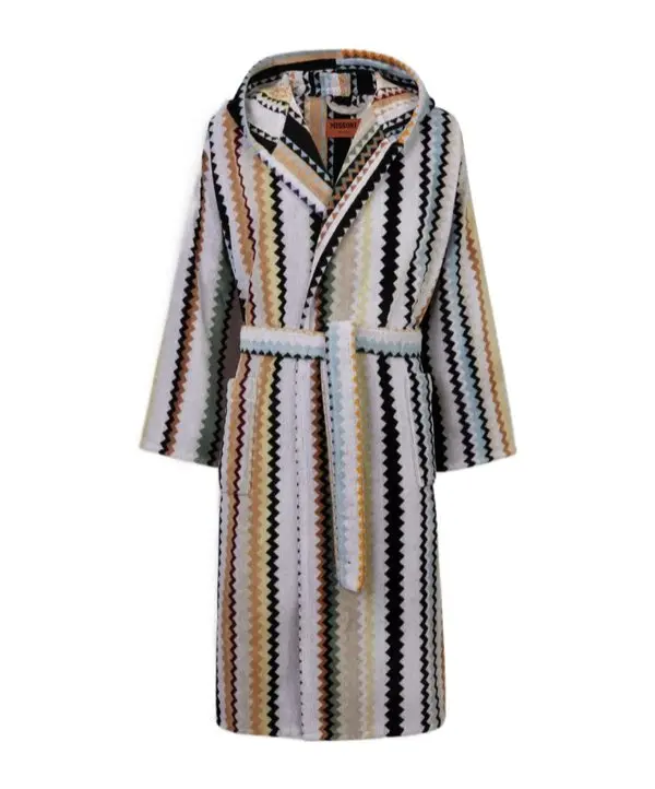 Missoni Belted Waist Bathrobe - Blackmulticolor