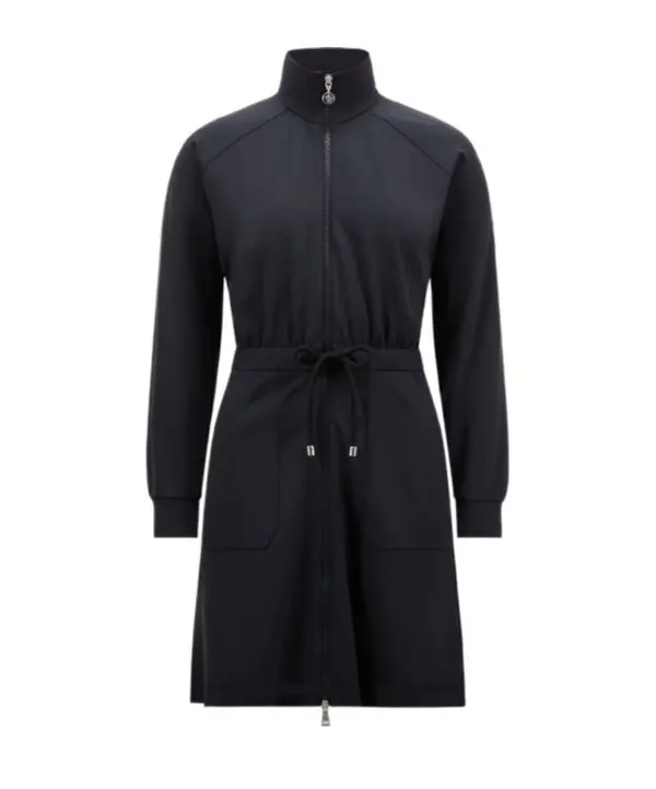 Moncler Zip-up Mini Dress - Navy Blue