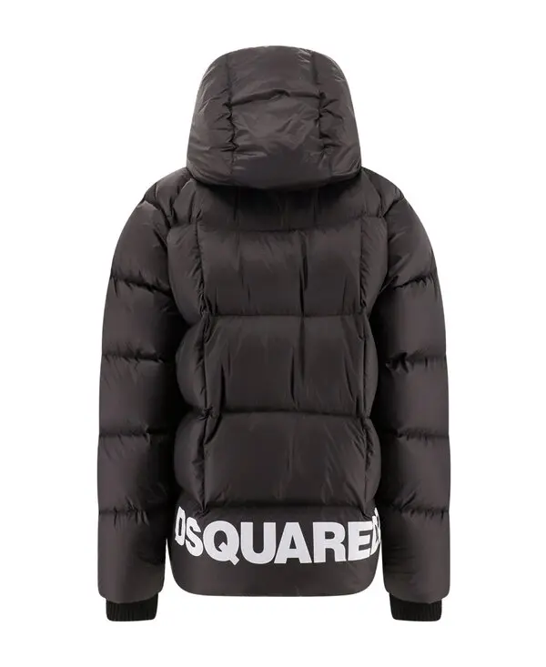 Dsquared2 Padded Zip-up Hooded Jacket - Black