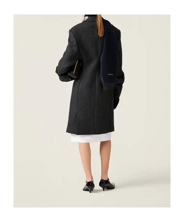 Miu Miu Single-breasted Wool Coat