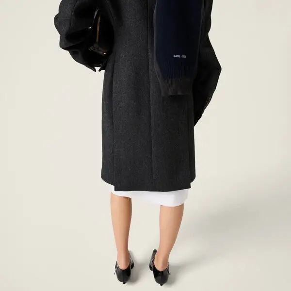 Miu Miu Single-breasted Wool Coat