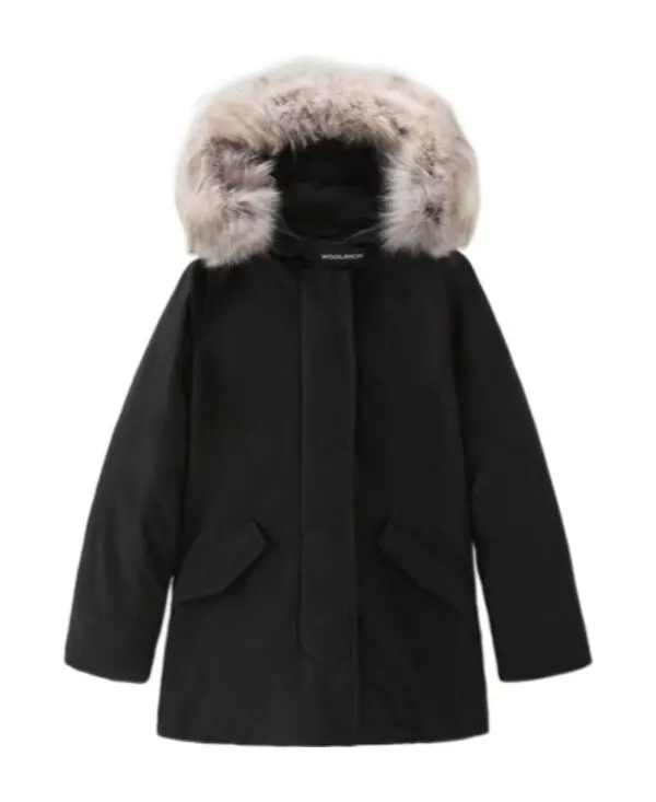 Woolrich Faux-fur Trimmed Hooded Jacket - Black