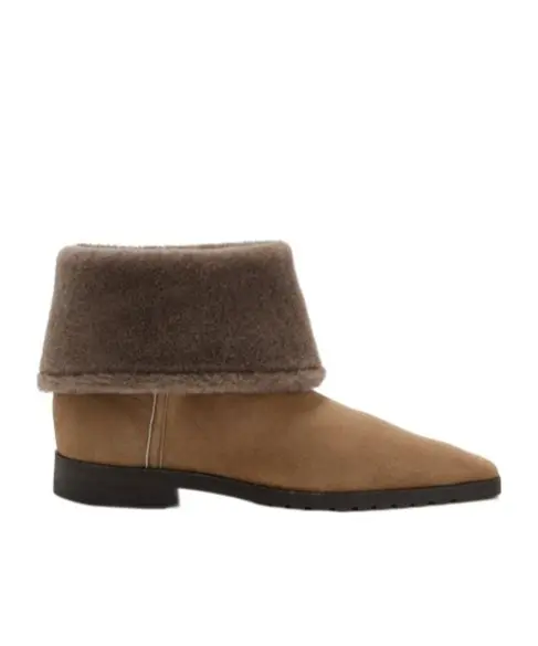 TOTEME Shearling-cuff Boots - Brown