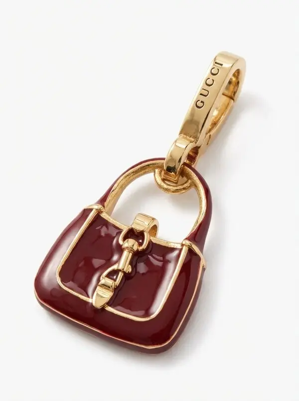 Gucci Jackie Bag Pendant - Gold Red