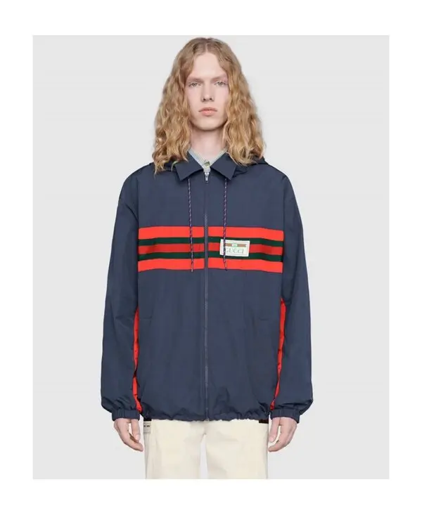 Gucci Logo-appliquéd Hooded Windbreaker